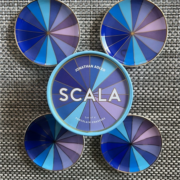 Jonathan Adler | Other | New Jonathan Adler Scala Set Of 4 Porcelain Coasters | Poshmark